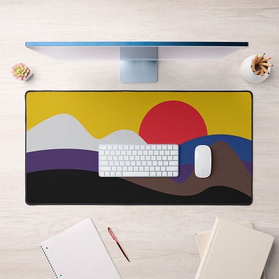 Jiu Jitsu and Minimalist Sun Desk Mat - BFF Shirts